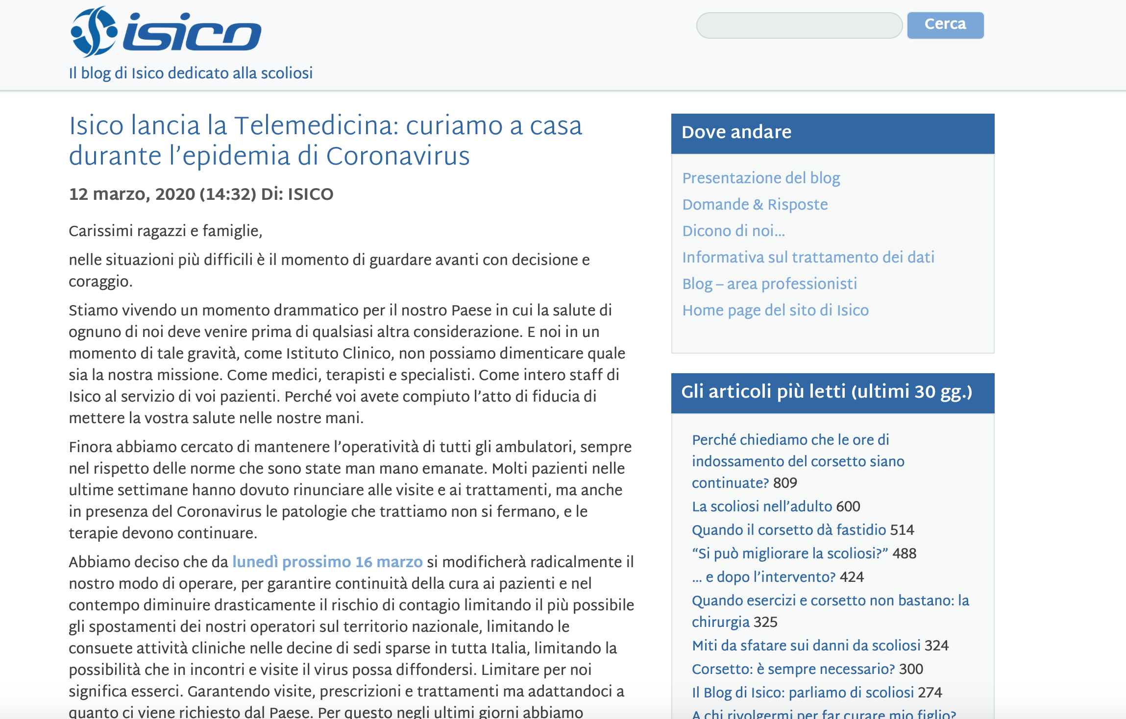 Isico launches Telemedicine: home treatment and care for the duration ...
